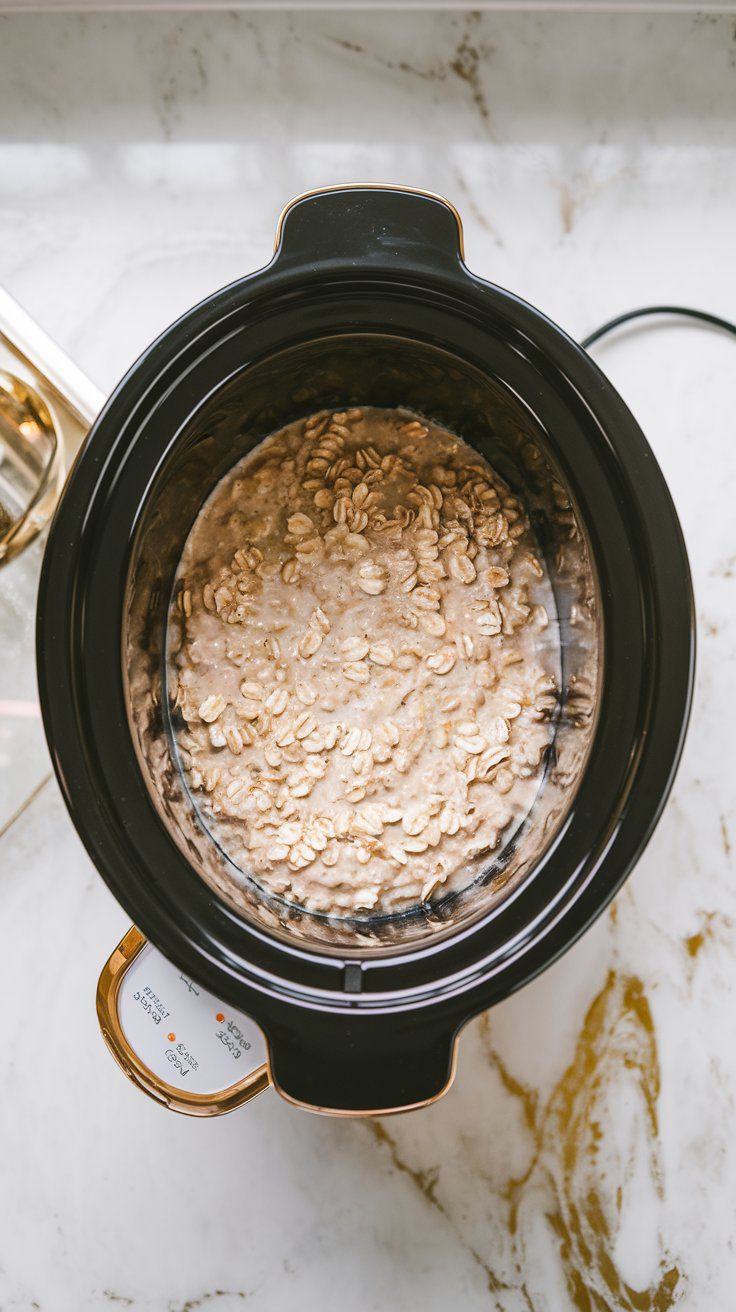 Cozy Slow Cooker Steel Cut Oatmeal