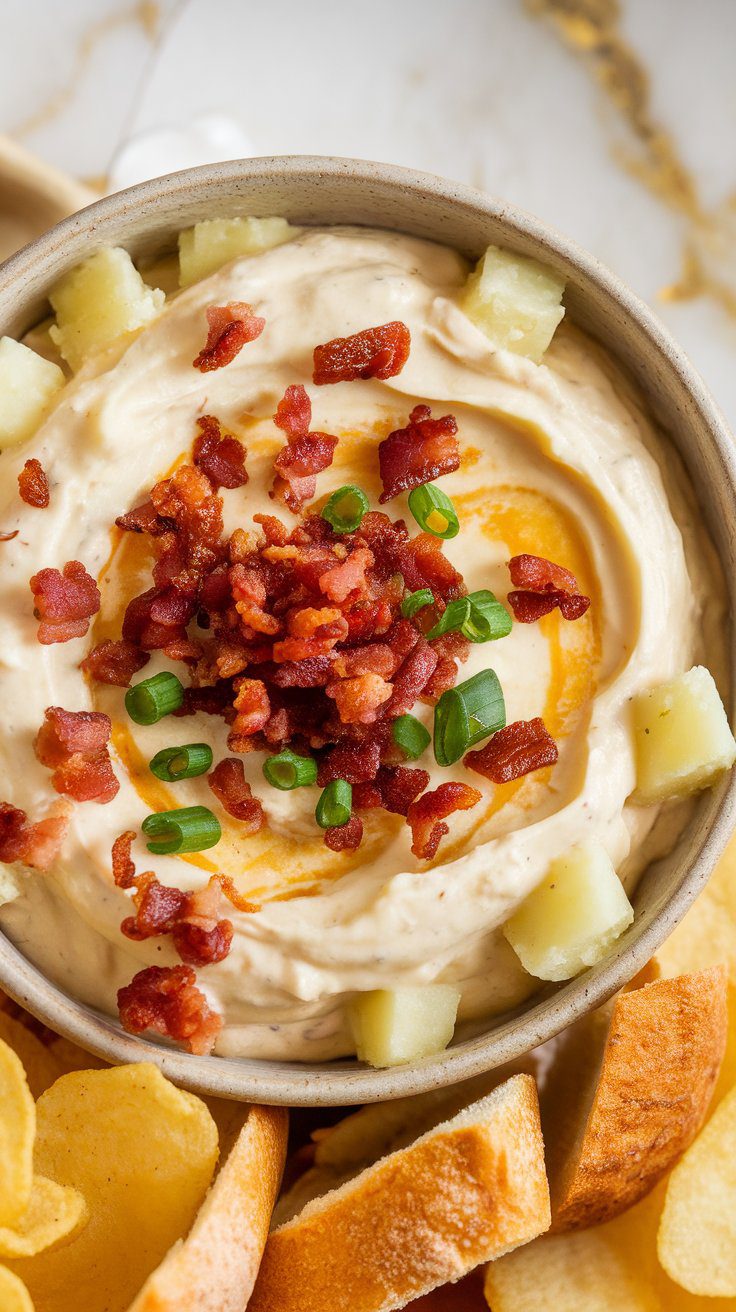 Crockpot Loaded Baked Potato Dip
