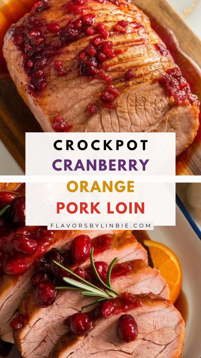 Crockpot Cranberry Orange Pork Loin