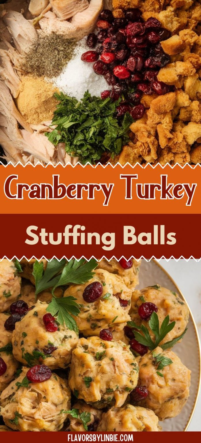 Cranberry Turkey Stuffing Balls